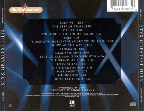 Styx Greatest Hits Album Art Greatest Hits Album By Styx Apple