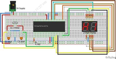 Interfacing 2 Digit Seven Segment With Pic16a877a
