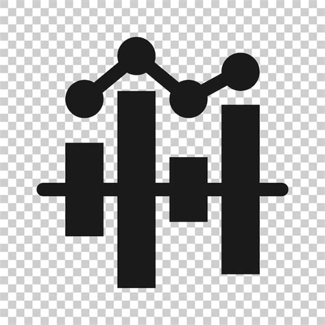 Premium Vector Chart Graph Icon In Flat Style Arrow Grow Vector Illustration On White Isolated