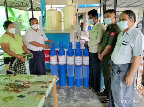 ဒေးဒရဲမြို့နယ် အောက်ဆီဂျင်ထုတ်စက်ရုံသို့ အောက်ဆီဂျင်အိုးများ လာရောက်လှူဒါန်း Information And