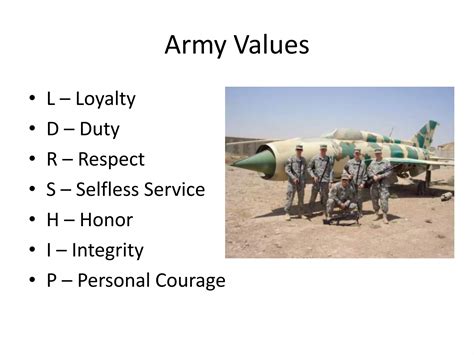 The Army Values Storyboard Ppt