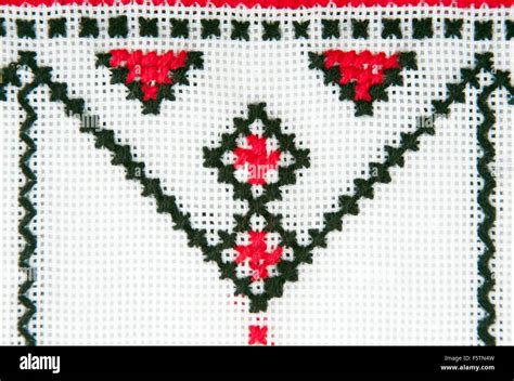 Ukrainian Traditional Embroidery Patterns Use For Background Stock