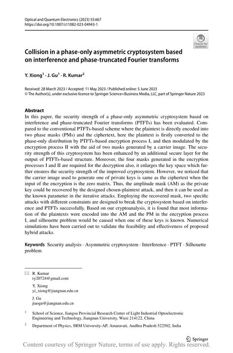 Collision In A Phase Only Asymmetric Cryptosystem Based On Interference And Phase Truncated
