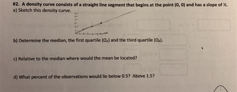solved 2 a density curve consists of a straight line