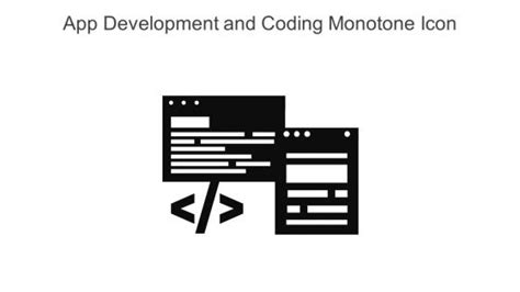 App Development And Coding Monotone Icon In Powerpoint Pptx Png And