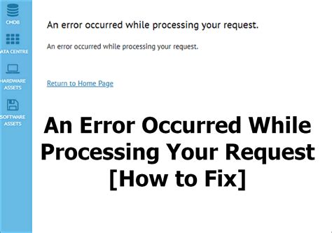 An Error Occurred While Processing Your Request Reference