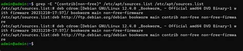 how to enable contrib and non free on debian 12