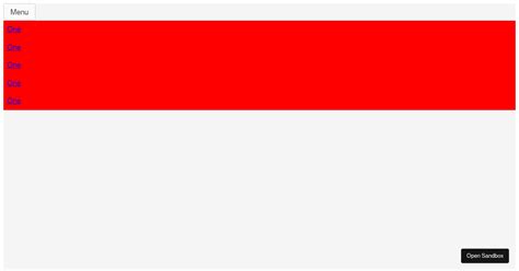 React Spectrum Menu Pointer Events Link Codesandbox