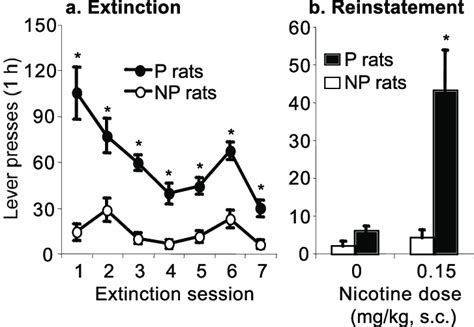 Extinction And Reinstatement Of Nicotine Seeking In P And Np Rats A