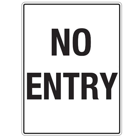 No Entry Sign Aluminium Class 1 Reflective 450mm X 600mm Safety Xpress