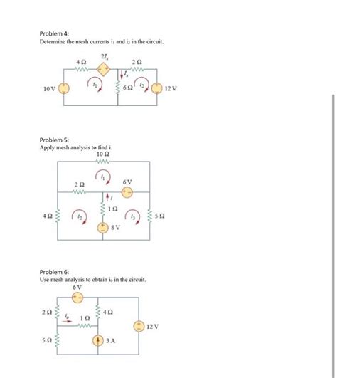 Solved Problem Determine The Mesh Currents It And Is In Chegg