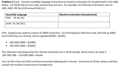 Problem Pt Convert Assembly Language Chegg Com