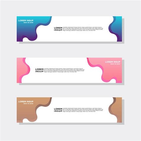 Premium Vector Abstract Modern Collection Of Web Banner Template