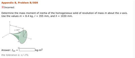 solved appendix b problem b 009 incorrect determine the