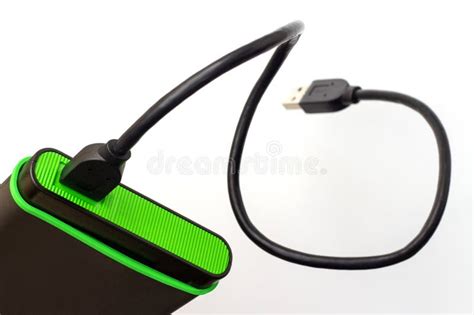 External Hard Drive For Backup With Usb Connection Cable Stock Image Image Of Computer Hard