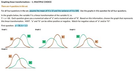 Solved Text Graphing Linear Transformations 1 Multiple Choice There Are 4 Questions In This