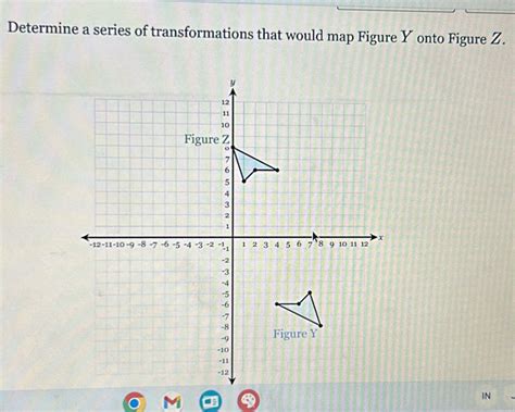 solved determine a series of transformations that would map figure y