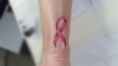 Breast Cancer Ribbon Tattoo