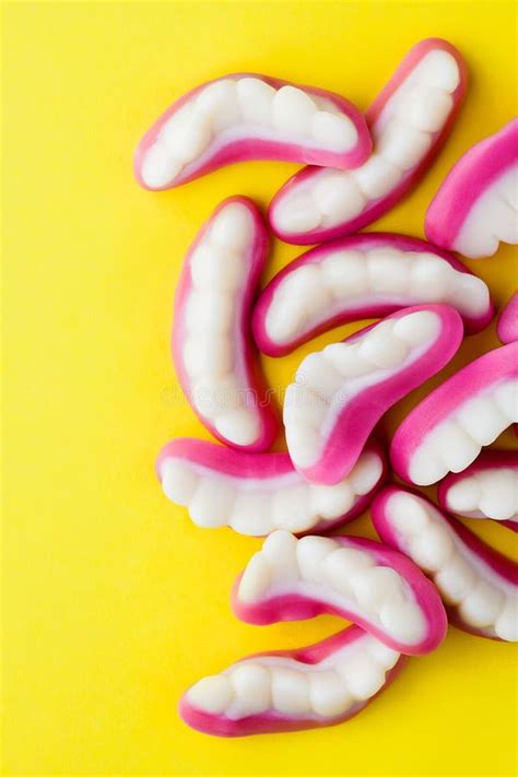 Halloween Gummy Milk Teeth Or Sweet Jelly Candy Stock Image Image Of Modern Flat 193386647