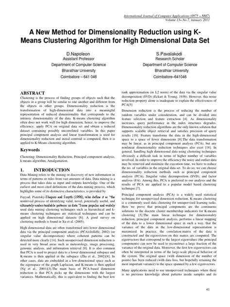A New Method For Dimensionality Reduction Using K Means Clustering