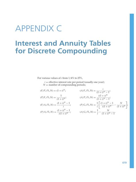 Interest And Annuity Tables For Discrete Compounding Pdf Actuarial Science Interest