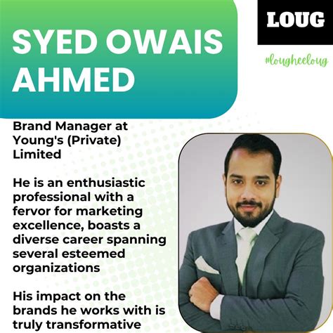 syed owais ahmed on linkedin appreciation loug marketing career