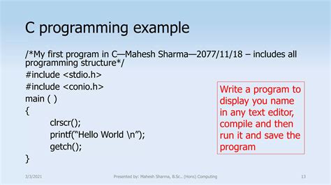 Presentation On C Programming Language Pptx Programming Languages Computing