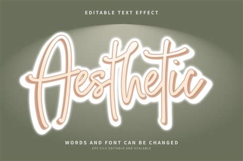 Premium Vector Aesthetic Editable Text Effect Glowing Light