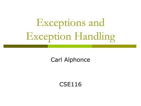Ppt Exceptions And Exception Handling Powerpoint Presentation Free