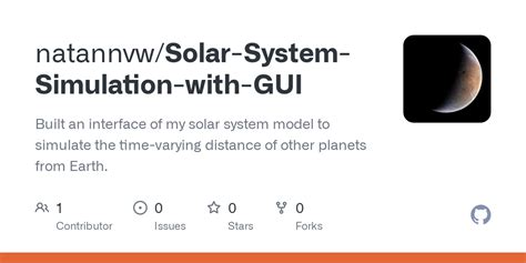 GitHub Natannvw Solar System Simulation With GUI Built An Interface Of My Solar System Model