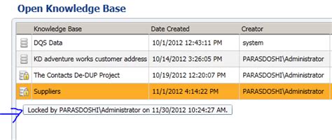 Data Quality Servies What Does A Locked Knowledge Base Indicate