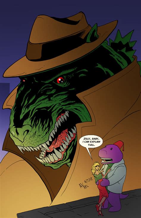 Godzilla Vs Barney The Beginning Know Your Meme