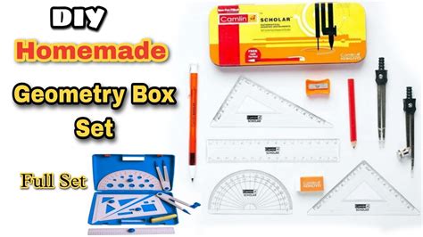 Diy Homemade Geometry Box Set Diy Full Geometry Set Youtube