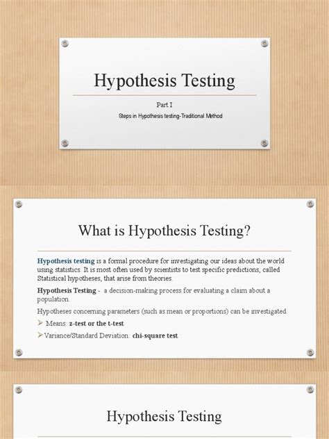 Hypothesis Testing Guide 5 Key Steps For Traditional Method Pdf