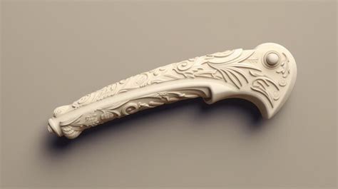 Premium Ai Image A Knife With A Floral Pattern On It