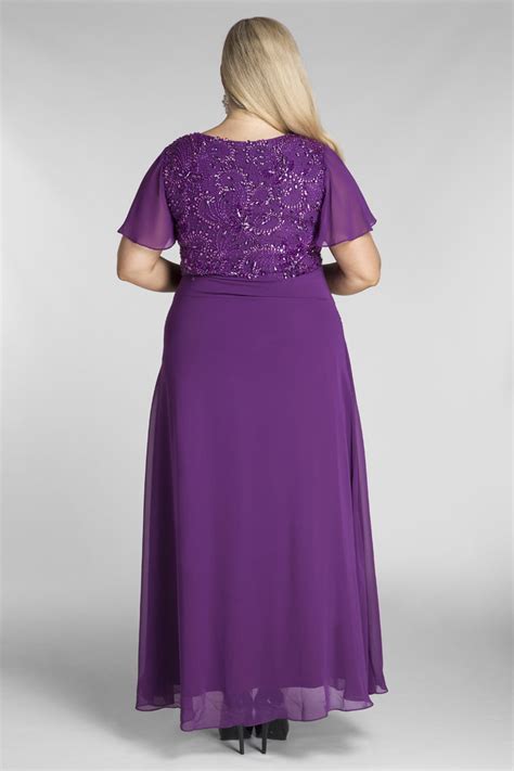 Flattering Plus Size Evening Dress Chiffon And Beading Bliss