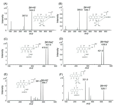 Product Ion Spectra Of A Doxorubicin B Doxorubicinol C Download Scientific Diagram