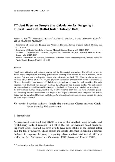Pdf Efficient Bayesian Sample Size Calculation For Designing A