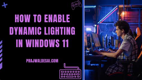 How To Enable Dynamic Lighting In Windows 11