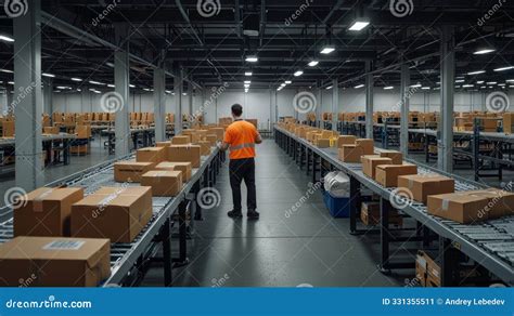 an ultra modern robotic distribution center for mail and parcels