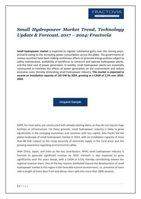 Pdf For Small Hydropower Market