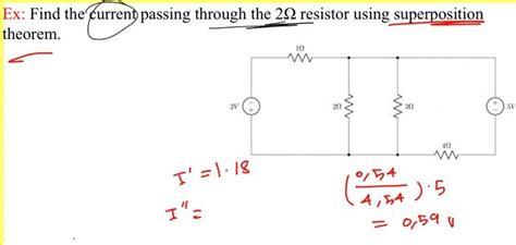 Solved Ex Find The Current Passing Through The 2Ω Resistor