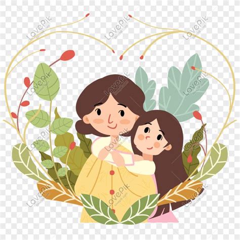 어머니의 날 엄마와 딸 딸 창조적인 날