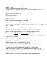 Spss Assignment 3 Pdf SPSS Assignment 3 Summary Of Tasks 1 Compute The Mean And Standard