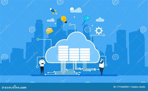 Cloud Computing Data In Database On Cloud Services With Tiny People