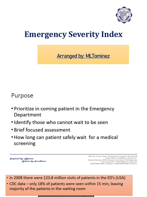 Emergency Severity Index Lec Mlt 2 10 24 Pdf Diseases And Disorders