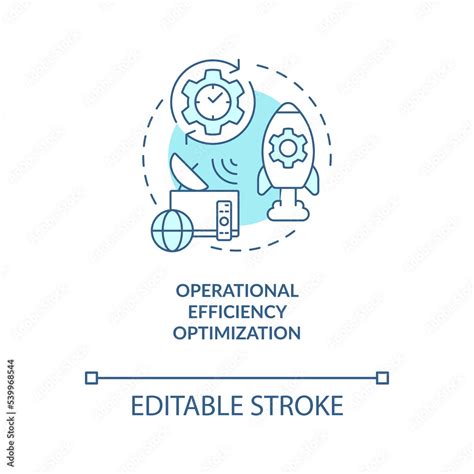 Operational Efficiency Optimization Turquoise Concept Icon Improve Telecom Speed Abstract Idea