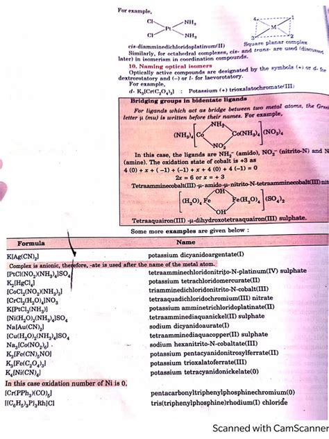Coordination Compound Iupac Assignment Pdf