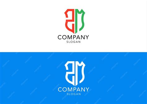 Premium Vector Modern Monogram Initial Letter Zm Logo Design Template