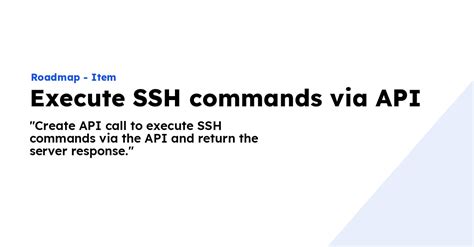Execute SSH Commands Via API Ploi Roadmap